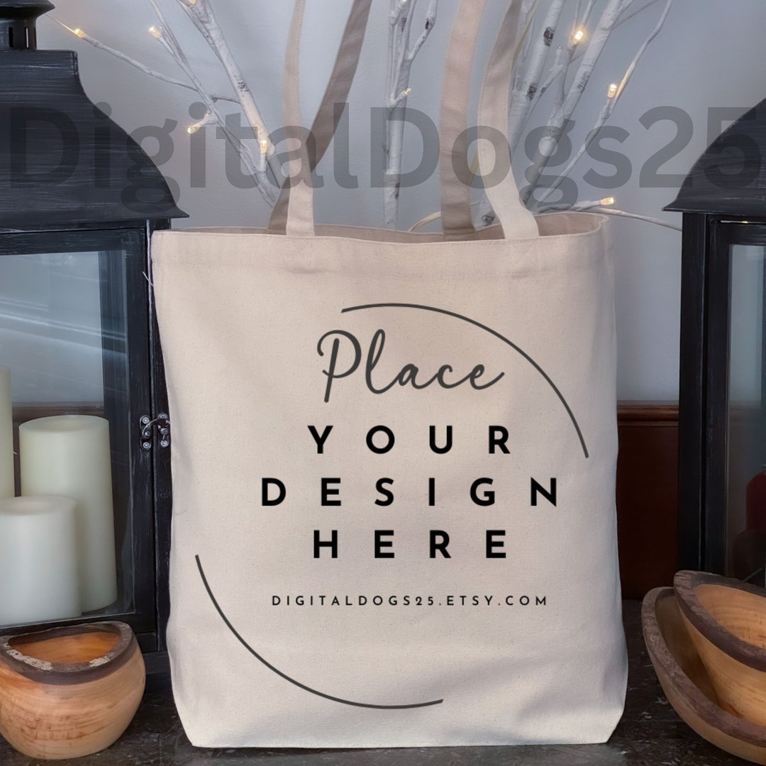 Bagmasters A250 Tote Bag Mockup, Canvas Tote Bag Mockup, Home Decor ...