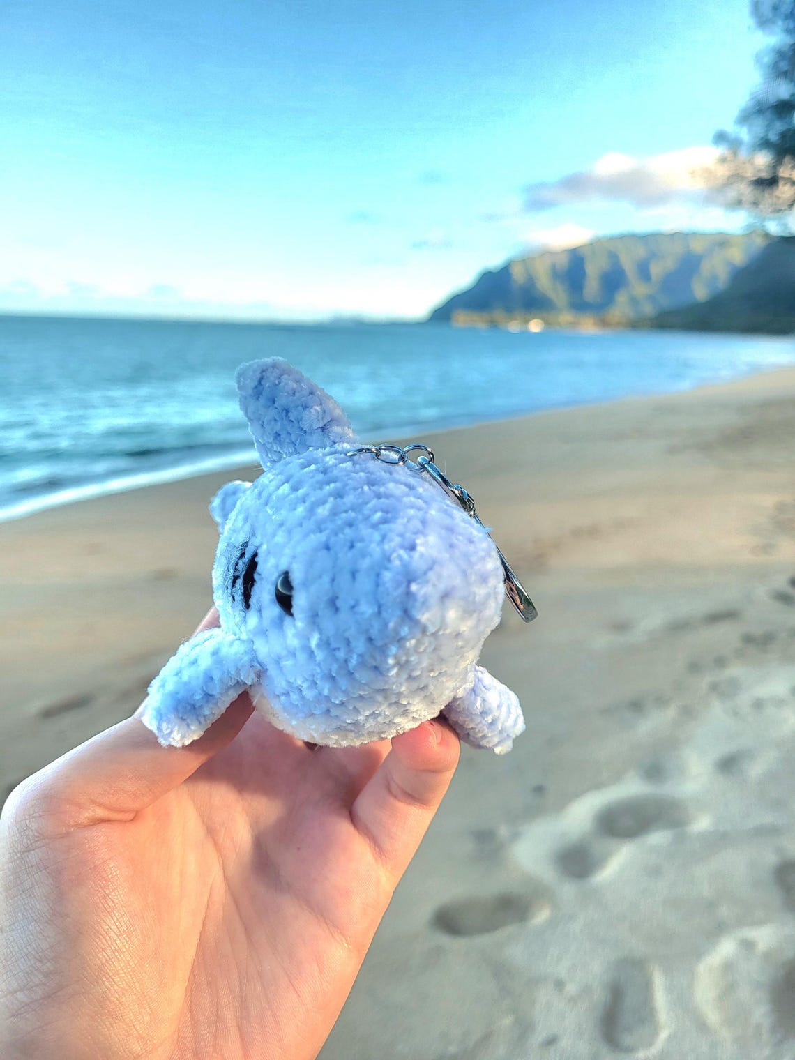 Cute Shark Keychain Made by Empty Mind Crochet, From Hawaii - Etsy