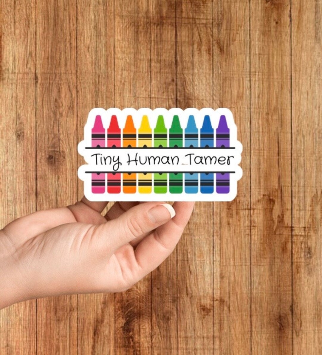 Tiny Human Tamer Teacher Sticker - Etsy