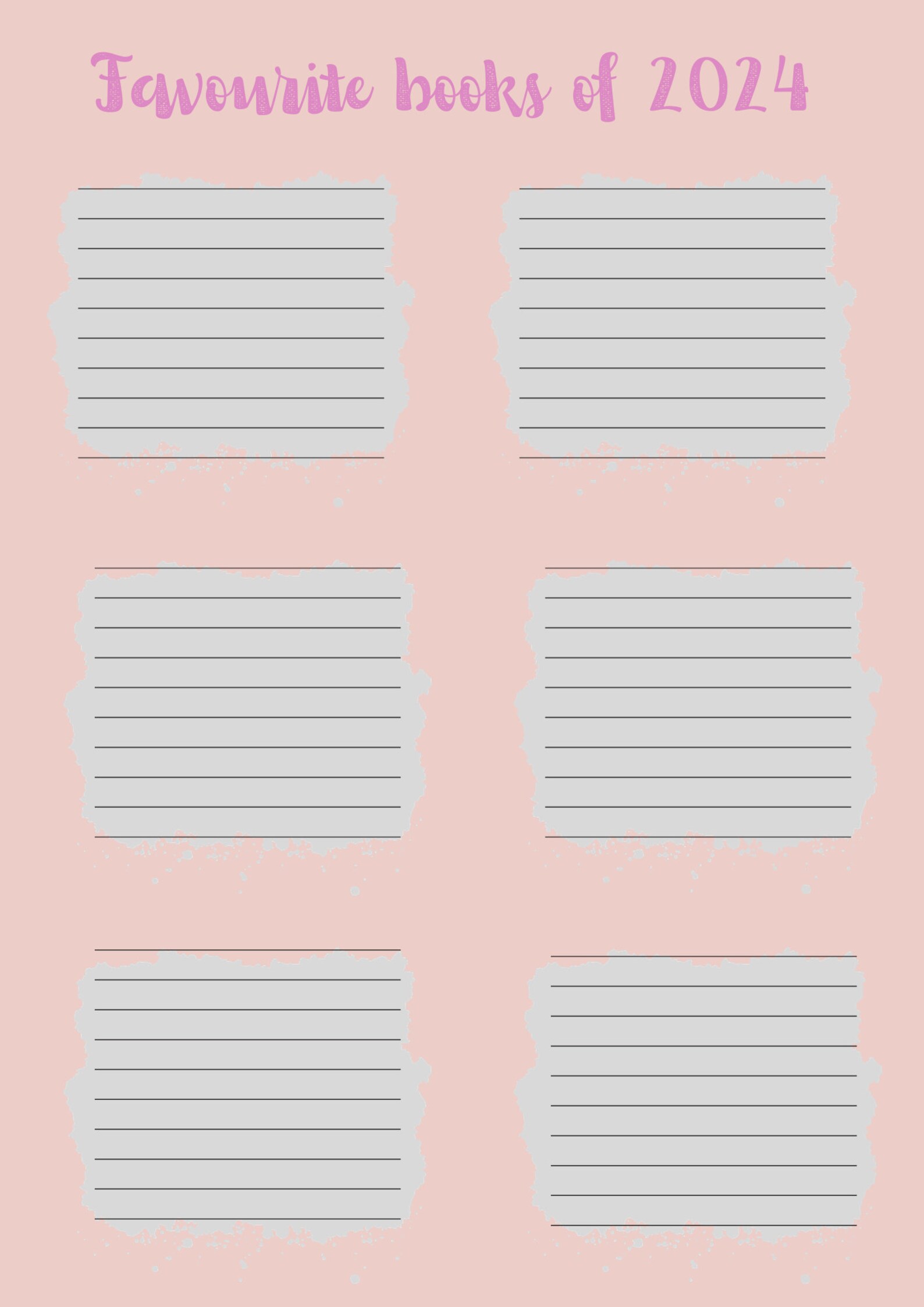 Printable Reading Journal 2024 - Etsy