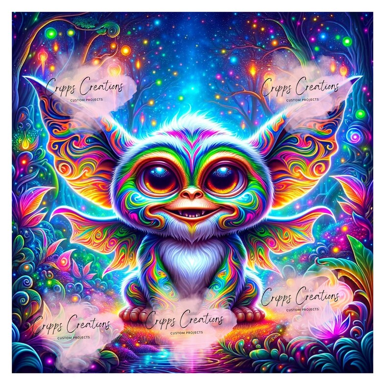 Colourful Gremlin Png Image File - Etsy