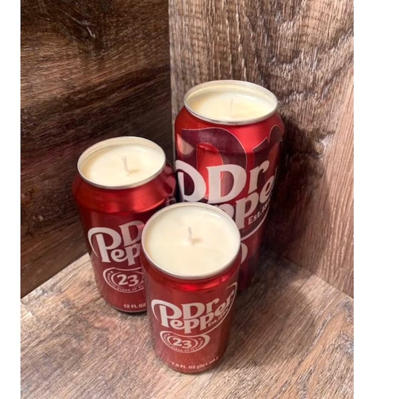 Hand Poured Dr Pepper Soda Can Candle, Candles, Dr Pepper Soy Candle ...