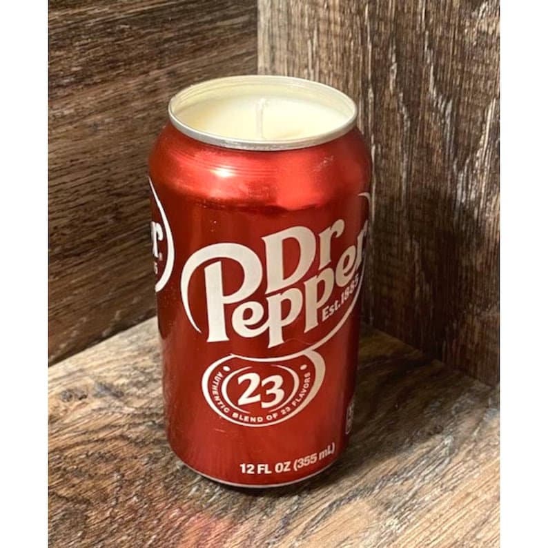 Hand Poured Dr Pepper Soda Can Candle, Candles, Dr Pepper Soy Candle ...