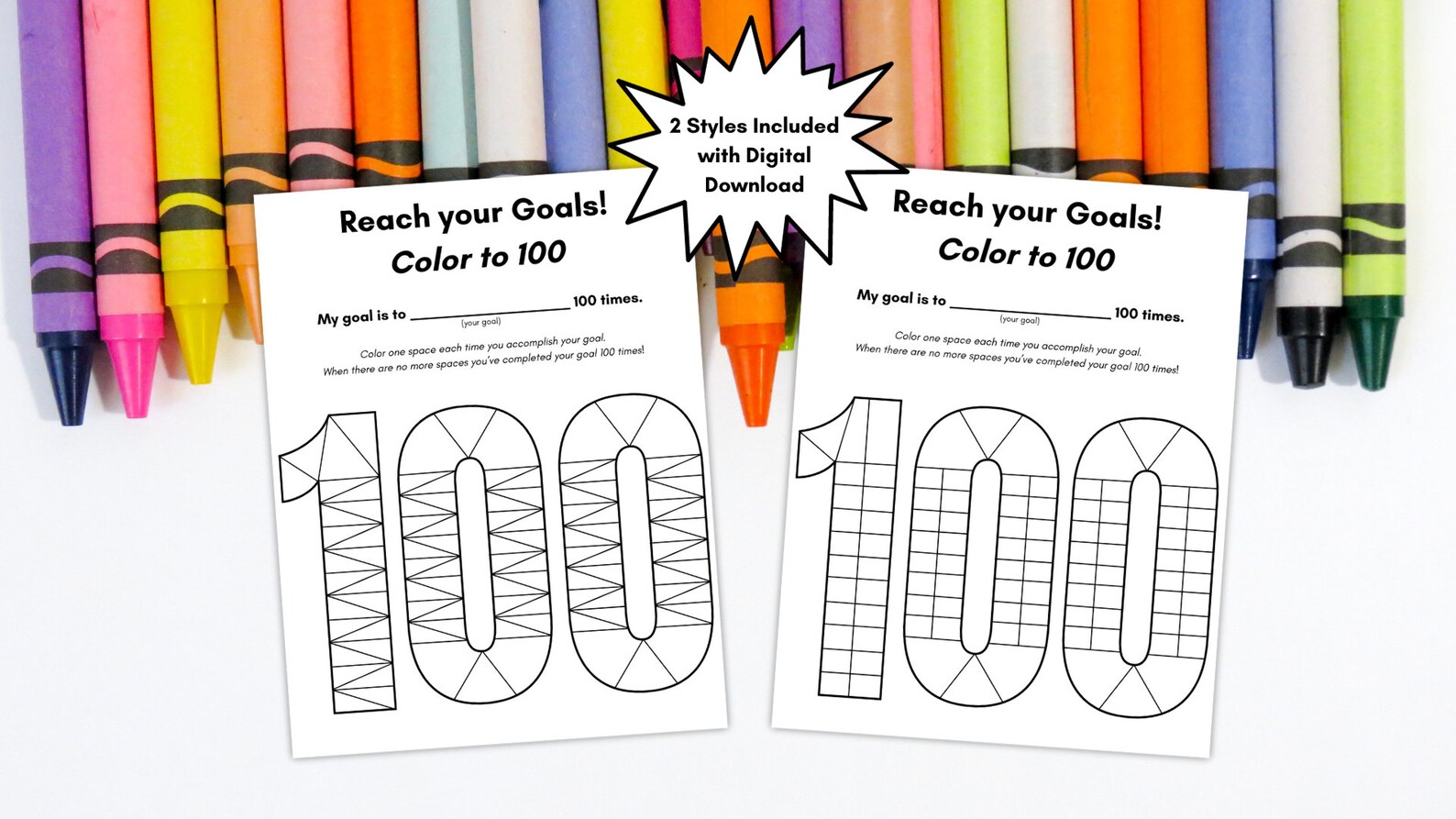 Children's Coloring Sheet Goal and Habit Tracker | Goal Setting | Color ...