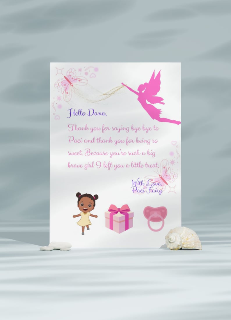 Editable Pacifier or Binky Fairy Letter, Instant Download - Etsy Canada
