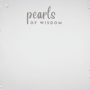Elegant Editable Diamonds and Pearls Bridal Shower Pearls of Wisdom ...