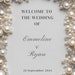Elegant Editable Pearl and Diamond Cluster Wedding Welcome Sign ...