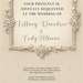 Elegant Editable Pearl and Crystal Wedding Invitation Template Single ...