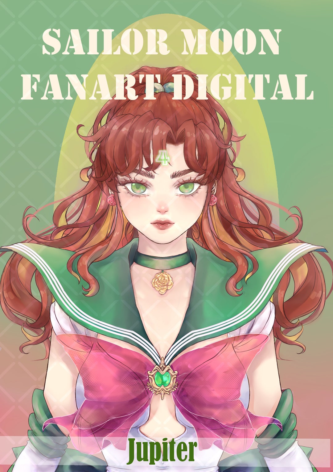New,jupiter Sailor Moon Fanart Digital Download Anime Manga Japanese ...