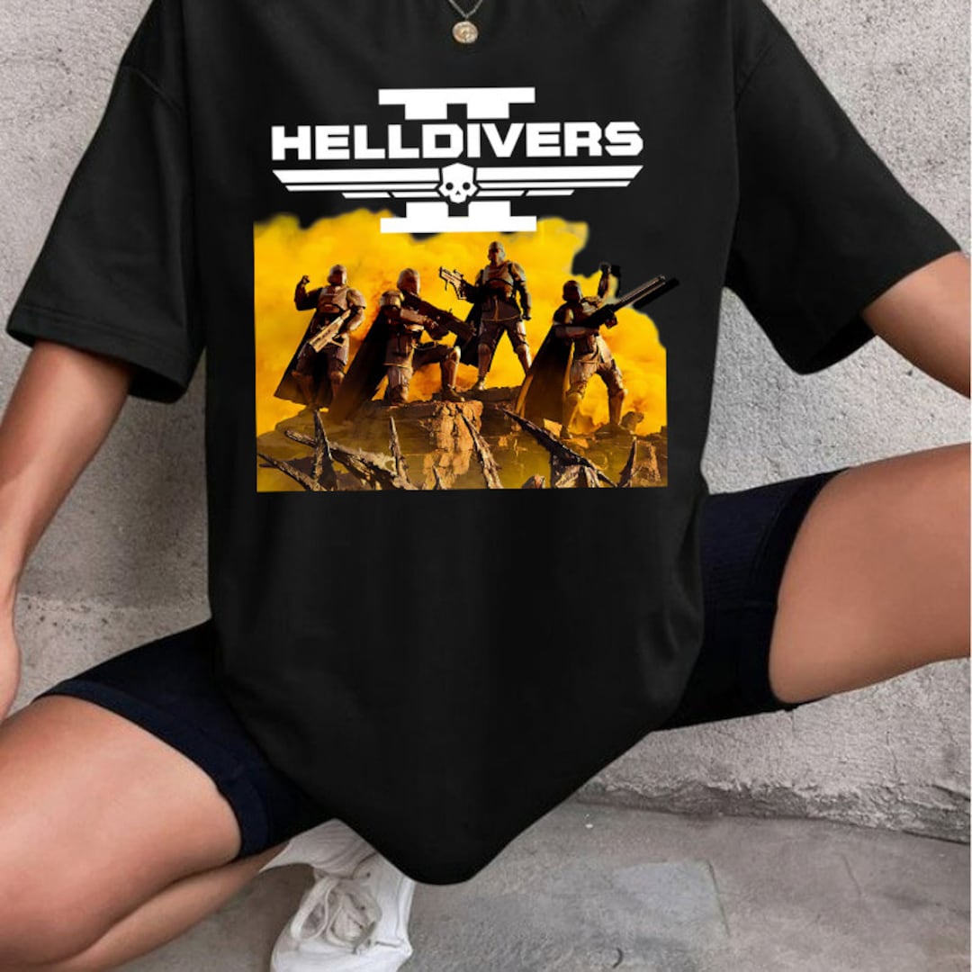 Helldivers 2 the Team T-shirt, Shooter Game Apparel, Monster Killing ...