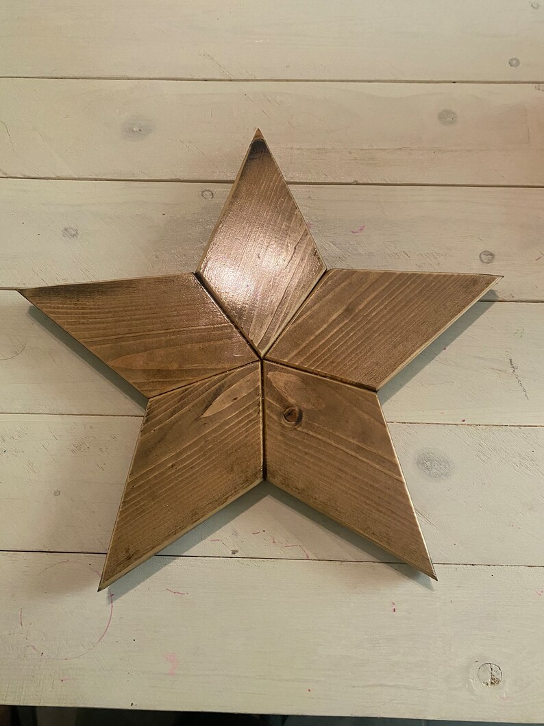 Handmade Wooden Star Wall Decoration With Custom Stain or Paint - Etsy