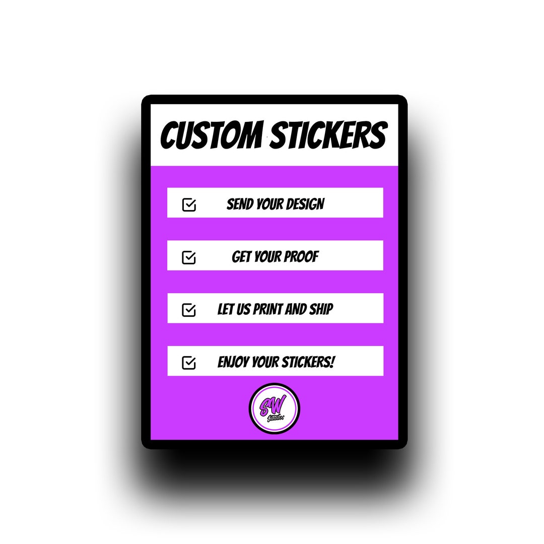 Custom Sticker Set Send Us Your Design We Will Print, Laminate and Ship ...