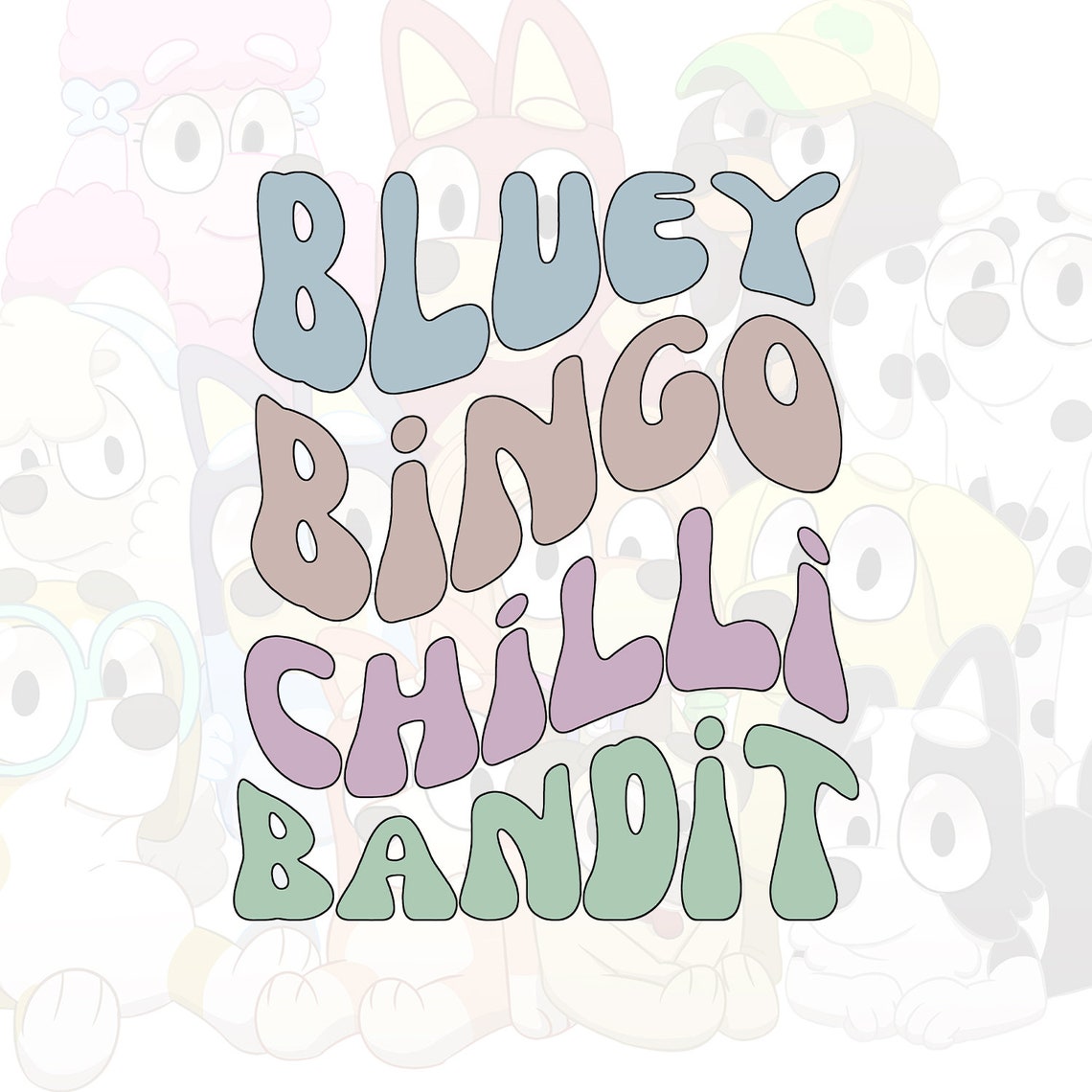 Bluey Png, Bluey Text Png, Bluey Family Png - Etsy