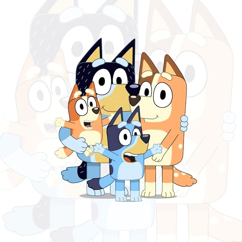 Bluey Png, Bluey Family Png, Bluey Bingo Chilli Bandit Png - Etsy