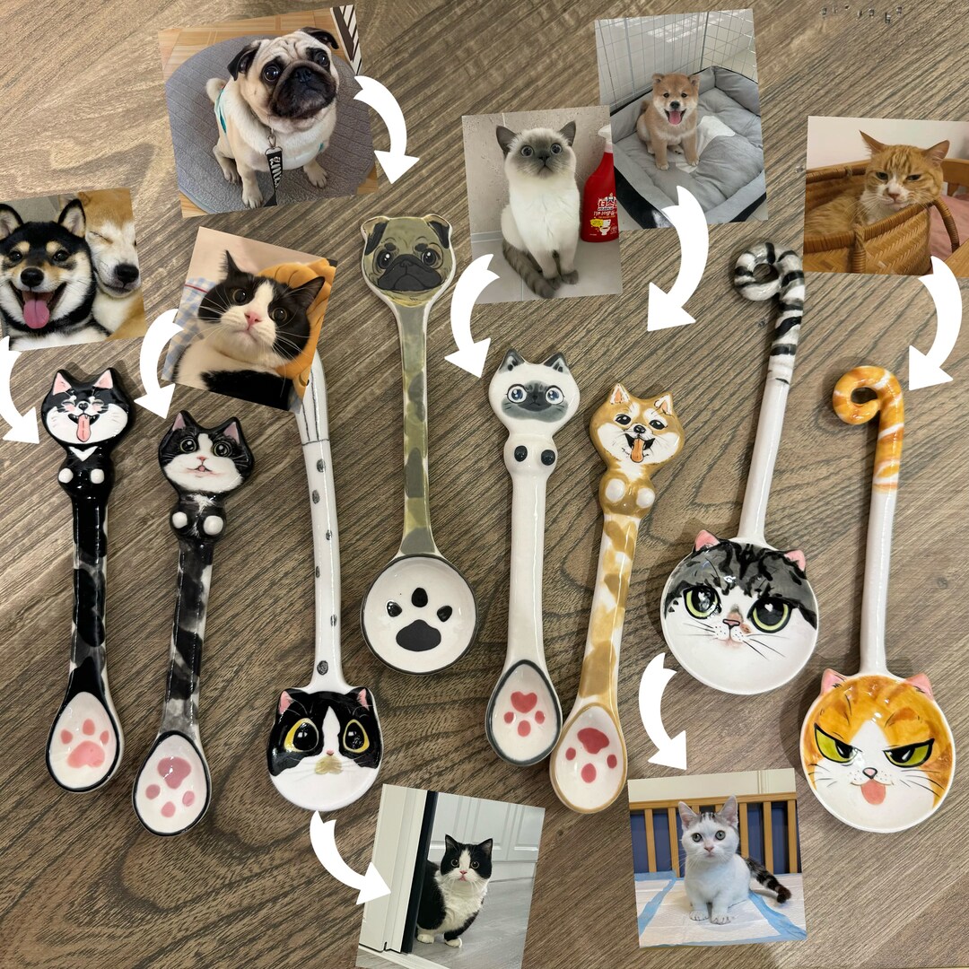 Custom Pet Spoons Handmade Personalized Ice Cream Scoop Cute Dog Spoons ...