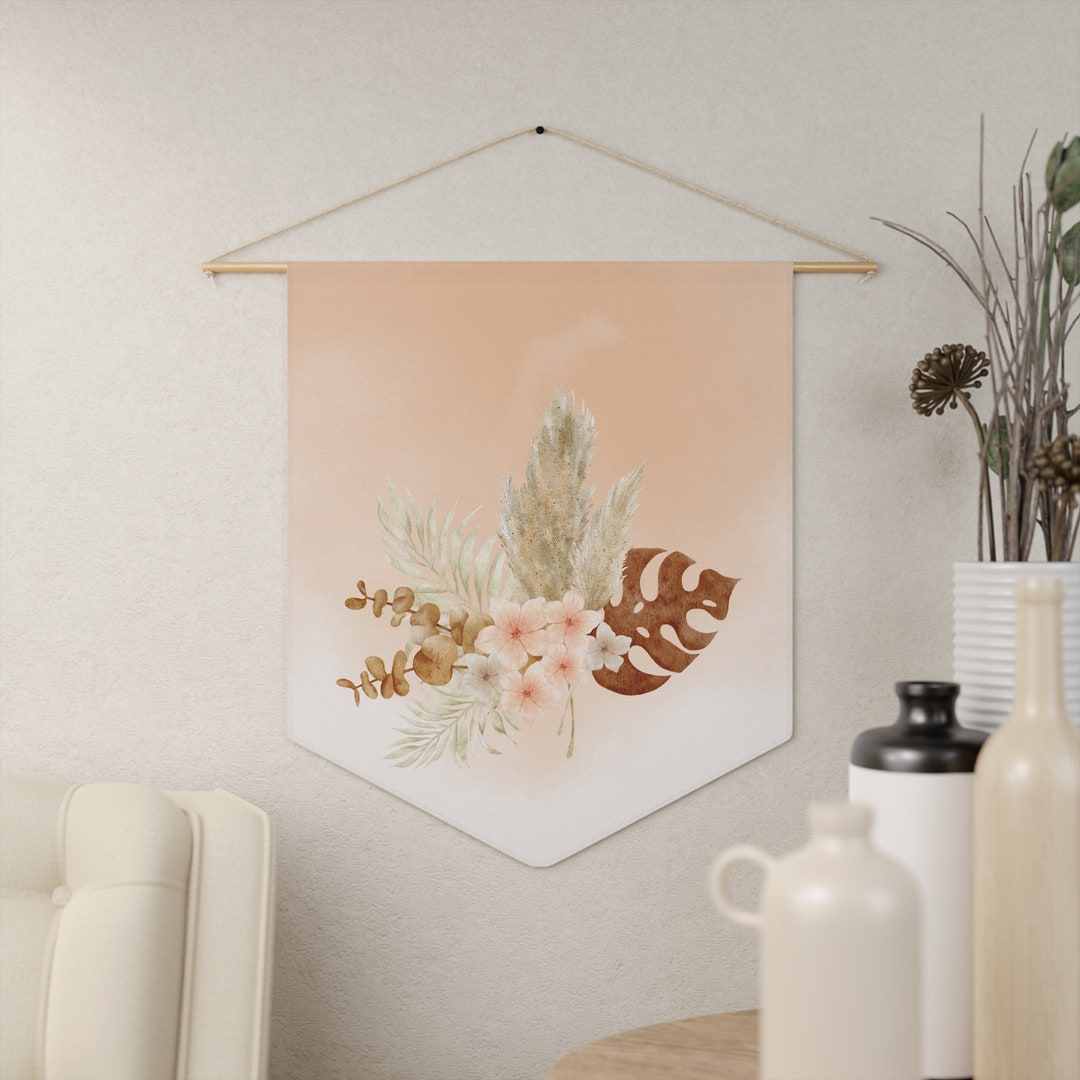 Boho Blossoms Earthy Floral Wall Painting for Boho Home Decor Vibrant ...