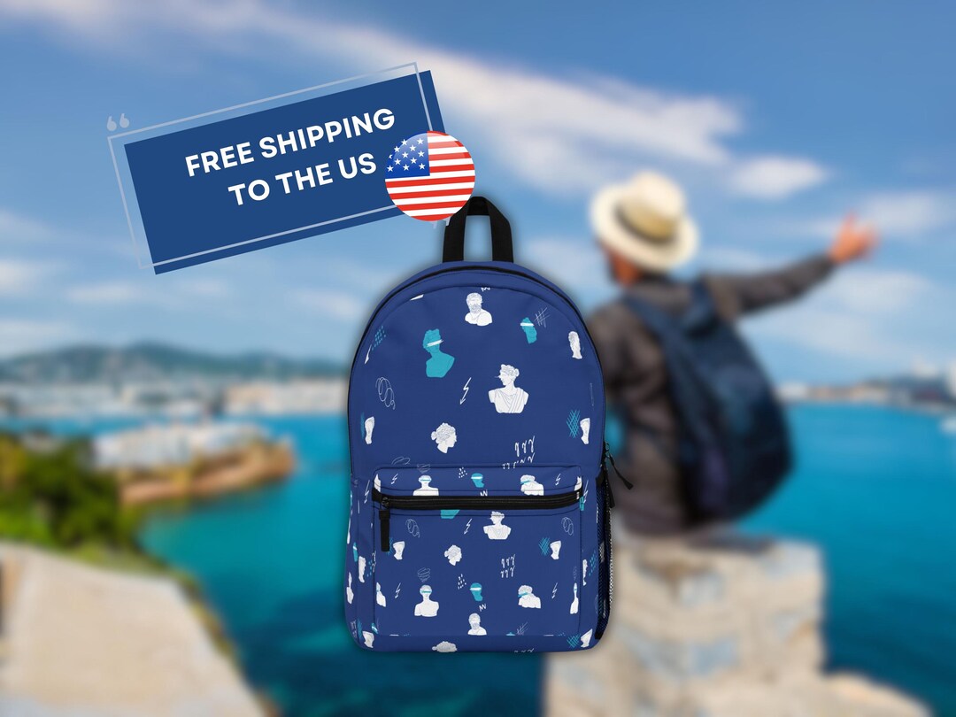 Greek Mythology Backpack: Ancient Statue Design, History Student Bag - Etsy