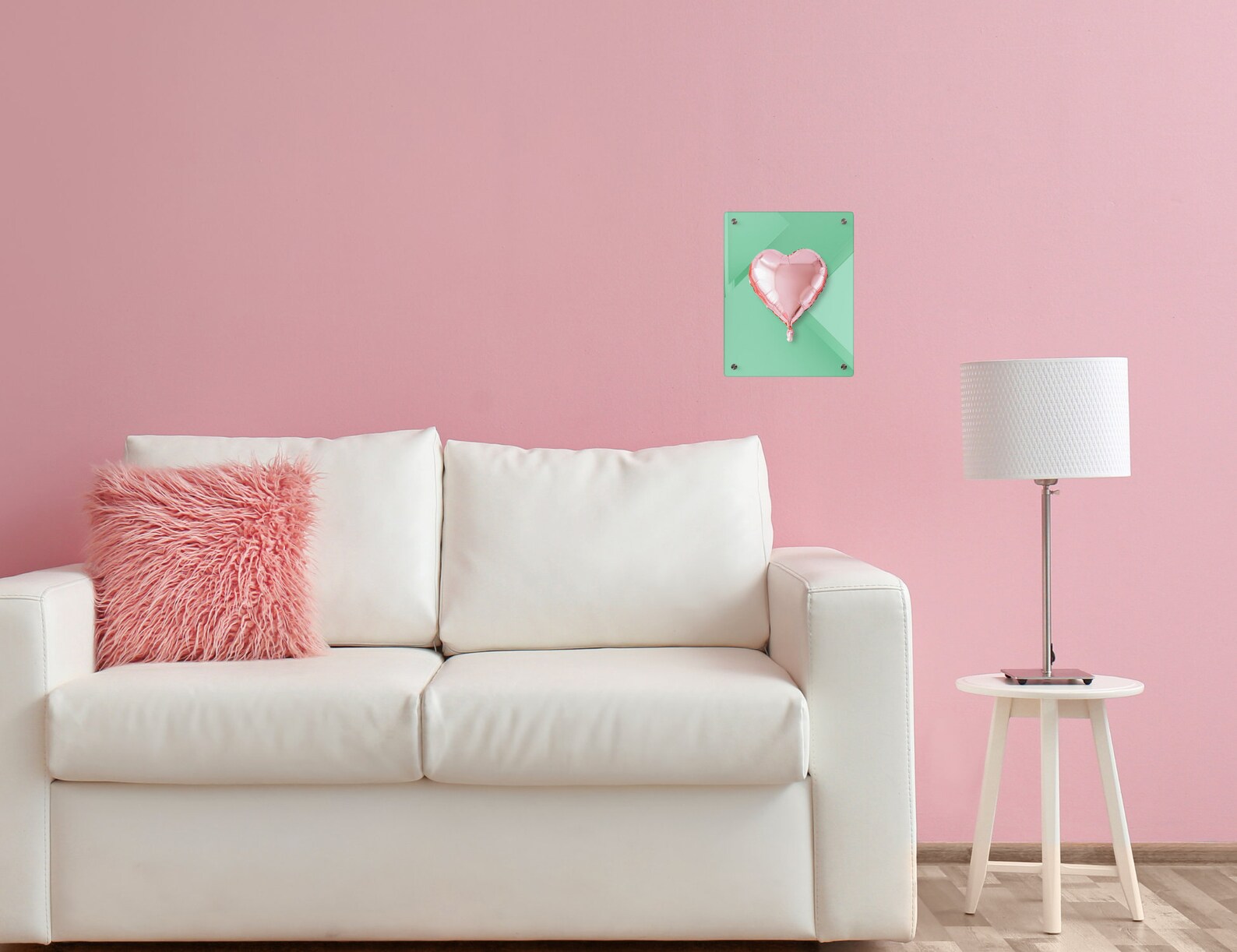 3D Pink Balloon Wall Art Acrylic Wall Art Panel Pastel Wall Art ...