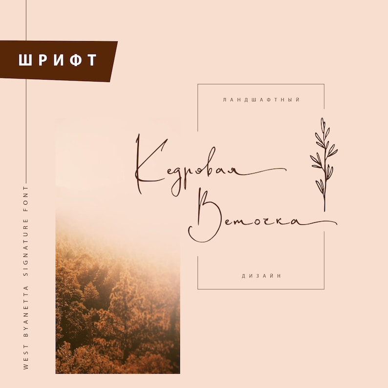 Cyrillic Wedding Font With Tails Stylish Calligraphy Script Handwritten ...