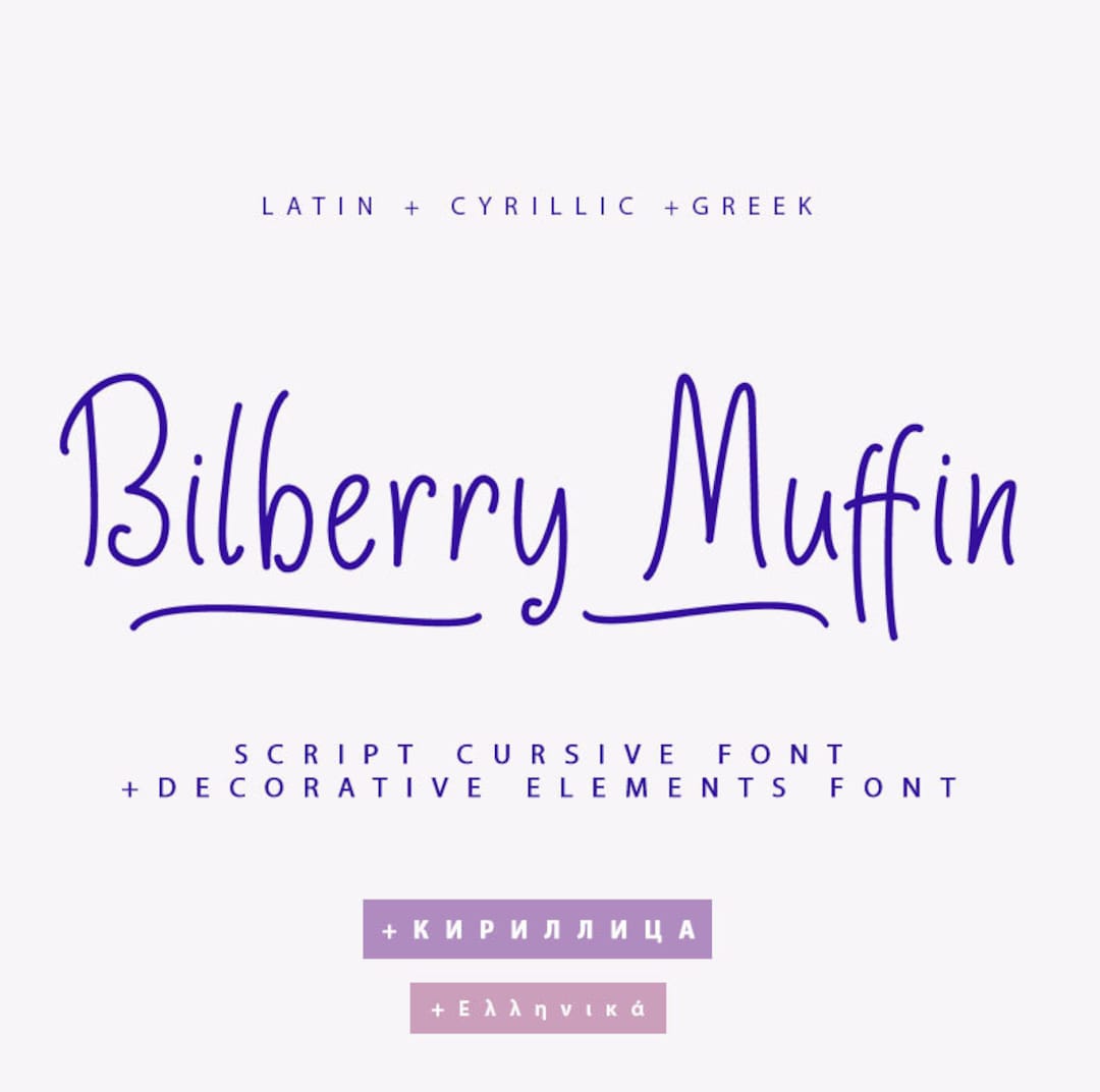 Cursive Cyrillic Greek Handwritten Font Cute Monoline Stylish Script ...