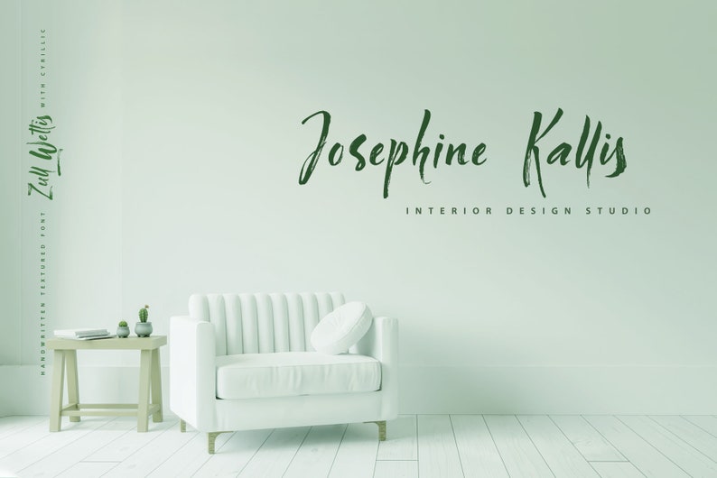 Cyrillic Texture Brush Script Font With Tails Handwritten Cursive Font ...