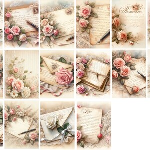Printable Papers Romancing the Rose - Etsy