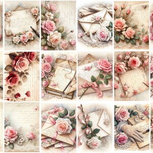 Printable Papers Romancing the Rose - Etsy