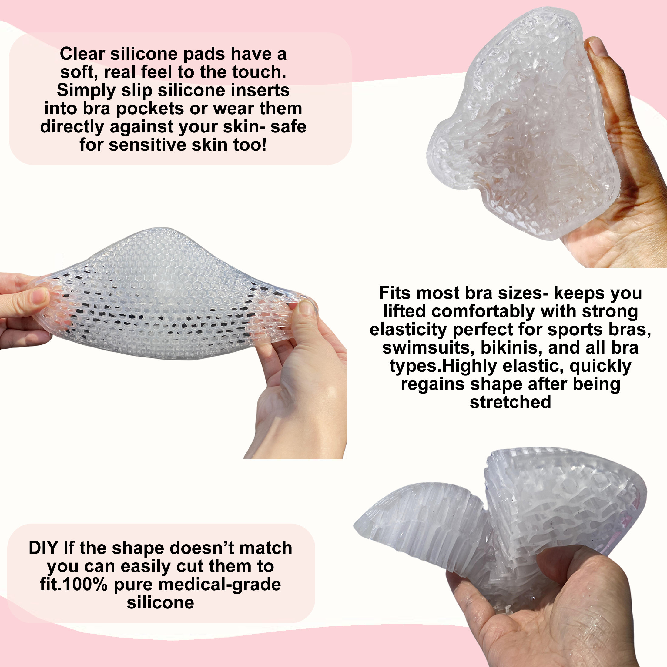 ABF Silicone Swim Form Breast Prosthesis Enhancement Inserts for ...