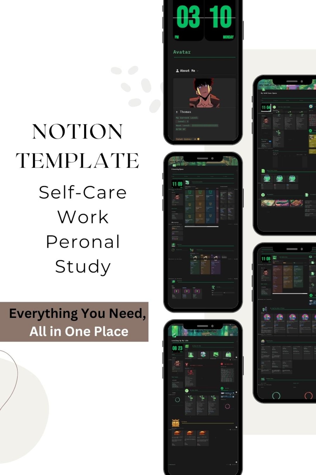 Solo Leveling Anime Notion Template: Gamified Productivity Planner - Etsy