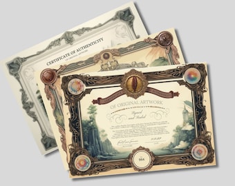 Artwork Certificate of Authenticity Printable Resource for Artists - Etsy