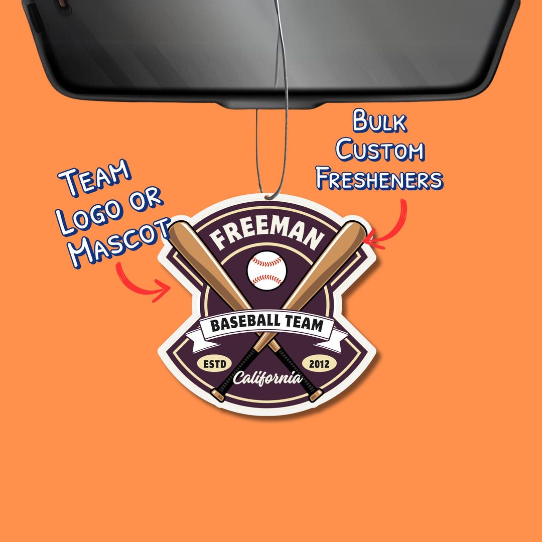 50pcs Bulk Custom Baseball Team Logo Air Freshener, Custom Air ...
