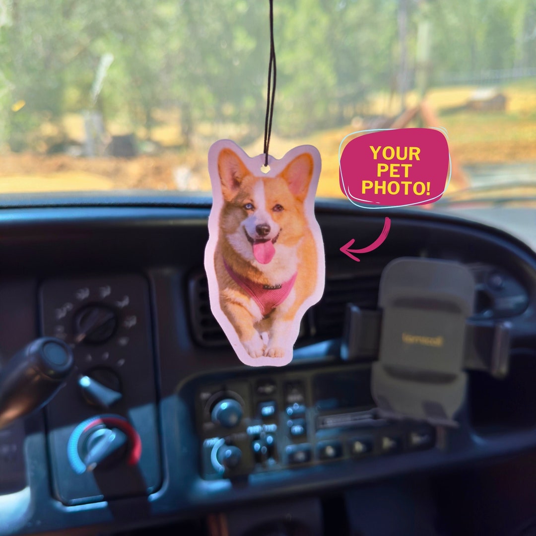 Custom Car Air Freshener From Pet Photo, Car Air Freshener, Car Freshie ...