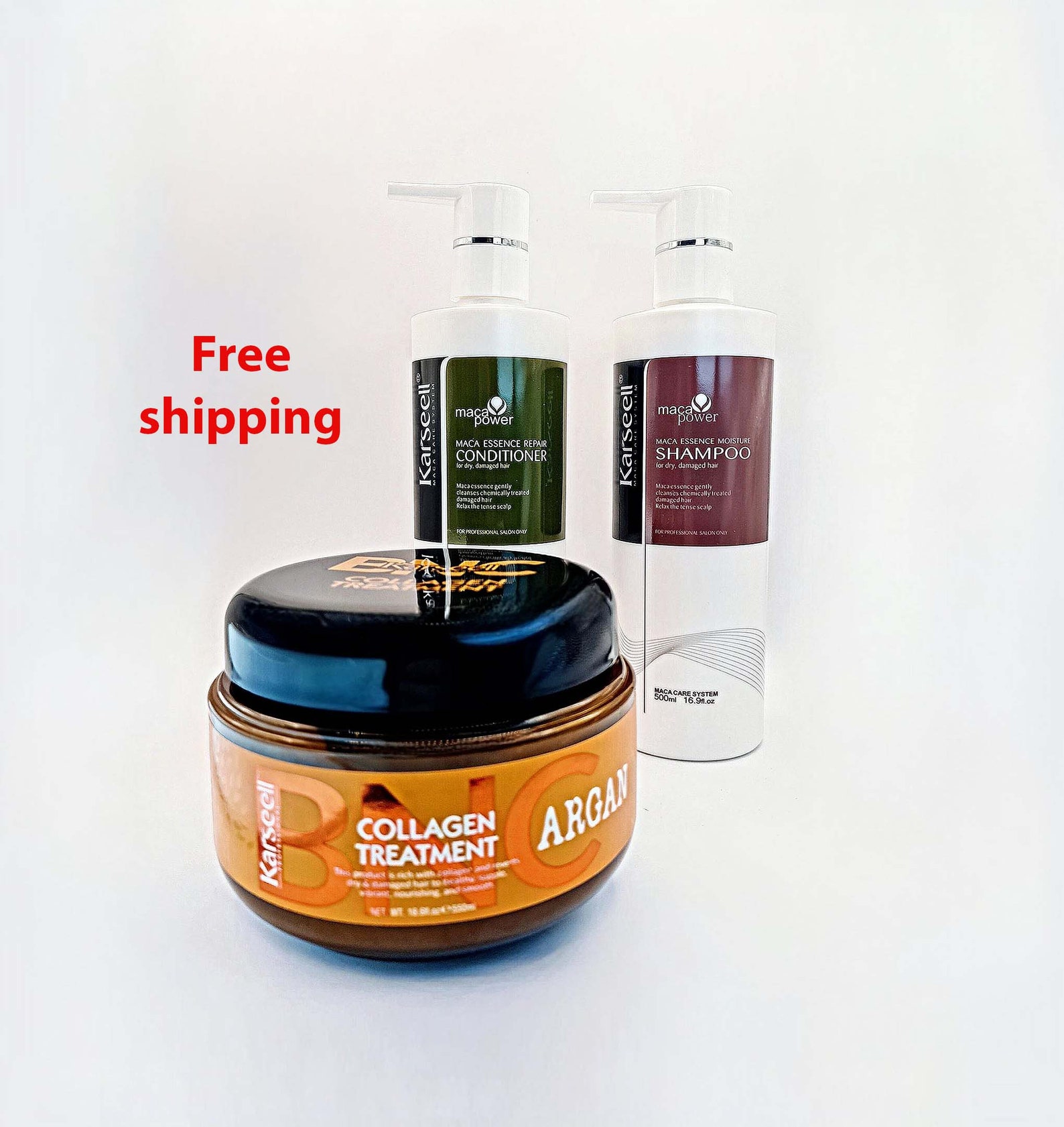Karseell ARGAN COLLAGEN TREATMENT Hair Care Set. Hair Mask, Shampoo ...