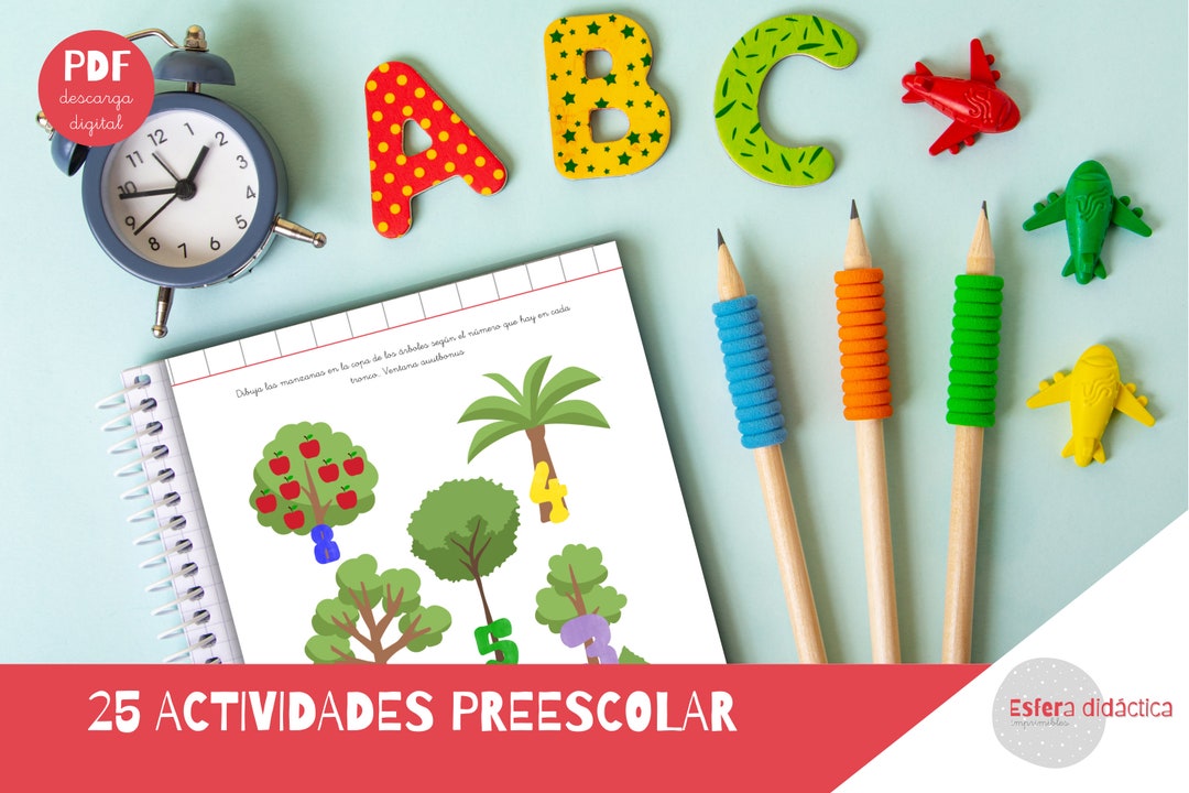 Preschool Activities Homework Notebook 25 Learning Sheets Printable ...