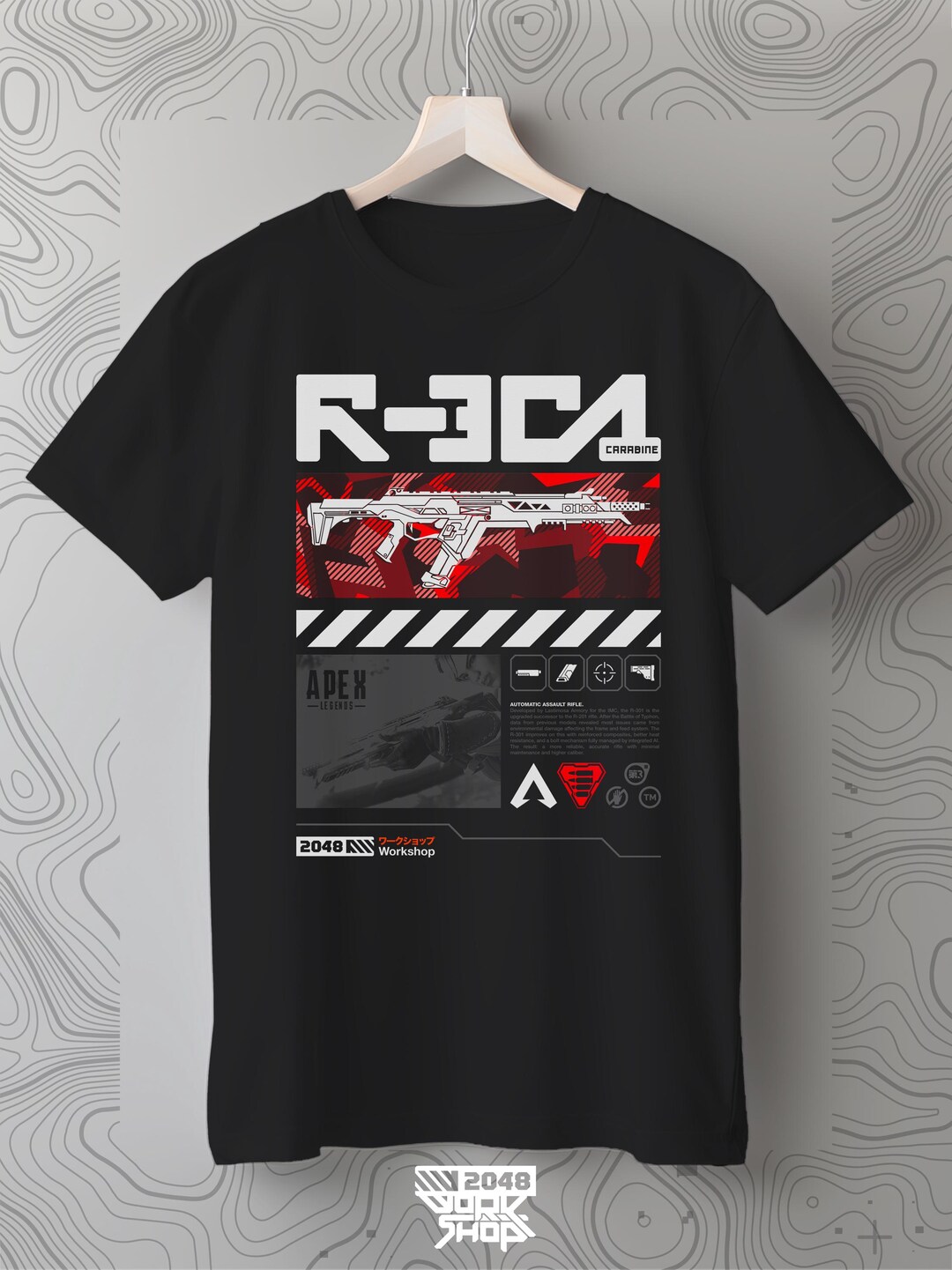 Apex Legends Unisex T-shirt: R301, Nemesis Alternator Lifeline Revenant ...