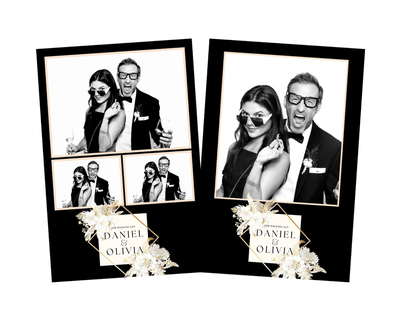 16 DESIGNS - Elegant 4x6 Photo Booth Design Template - Wedding ...