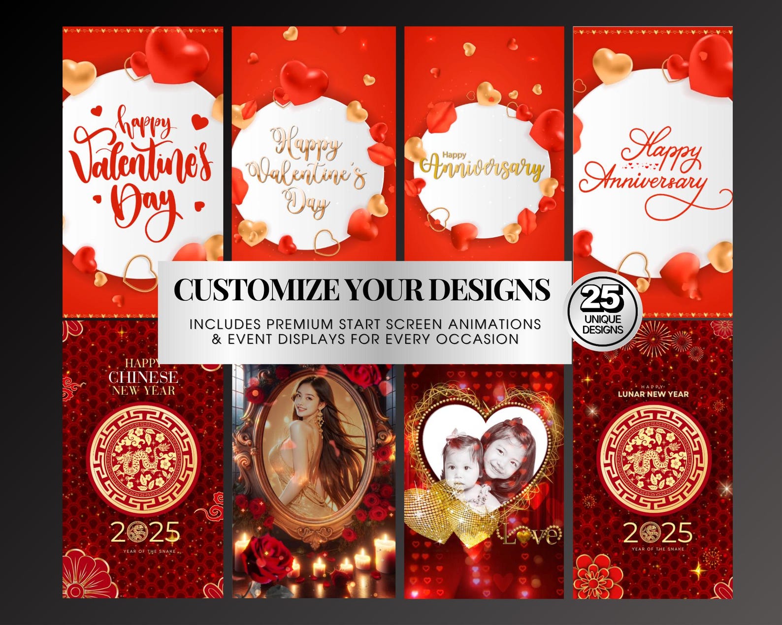 THE MEGA BUNDLE - 80+ Magic Mirror Photo Booth Animations - 1080x1920 ...