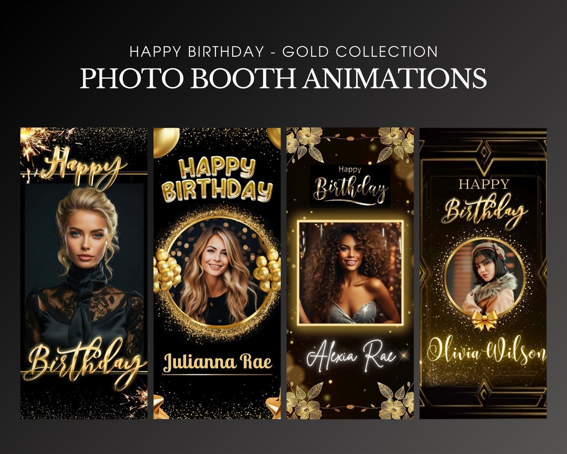 Happy Birthday Animations - Magic Mirror Photo Booth - Set of 6 ...