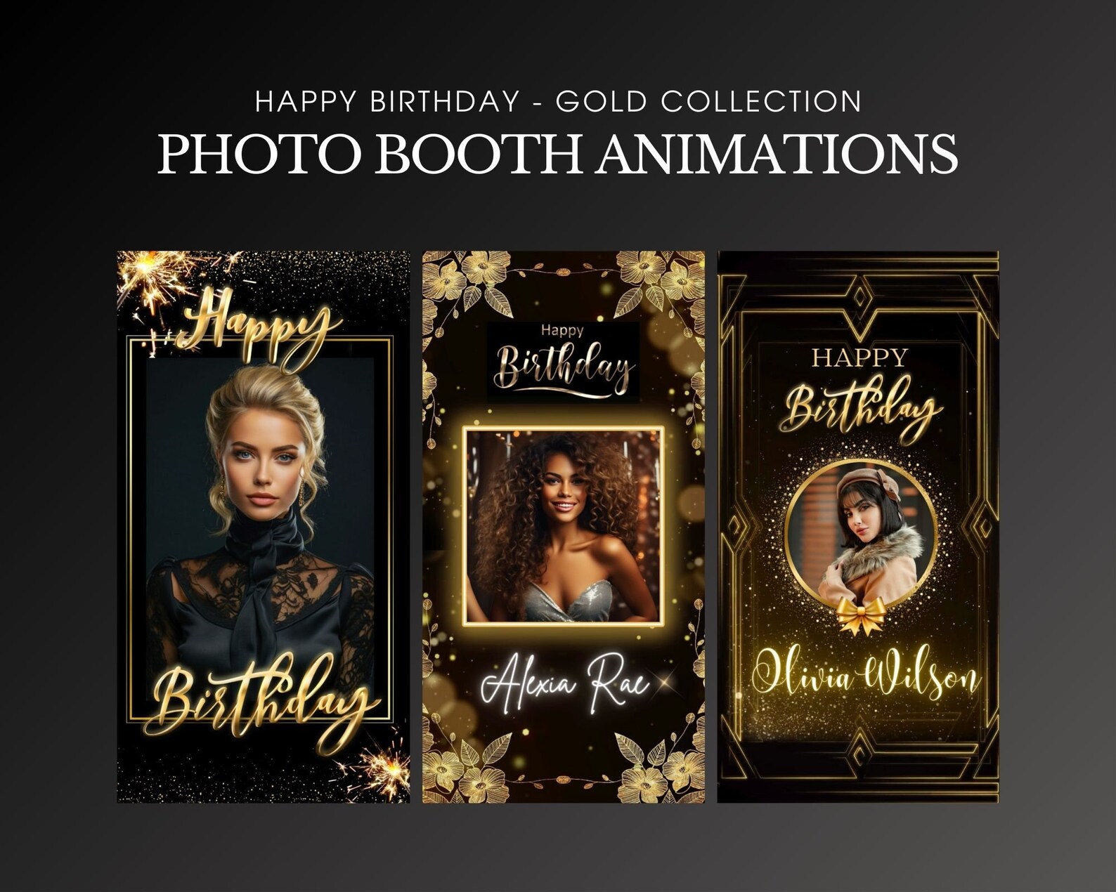 Happy Birthday Animations - Magic Mirror Photo Booth - Set of 6 ...