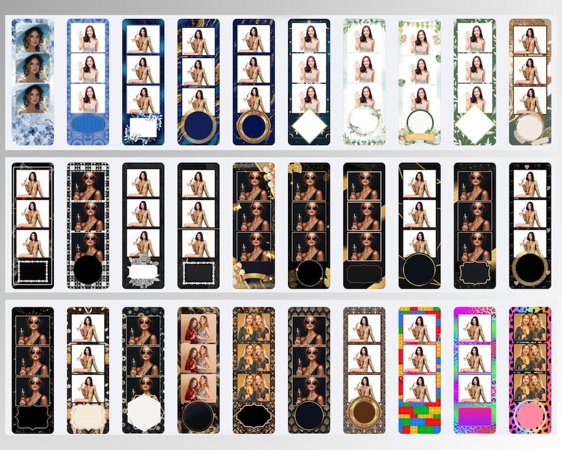 THE MEGA BUNDLE #2 - 125 Photo Booth Design Templates - 2x6 Prints - Etsy
