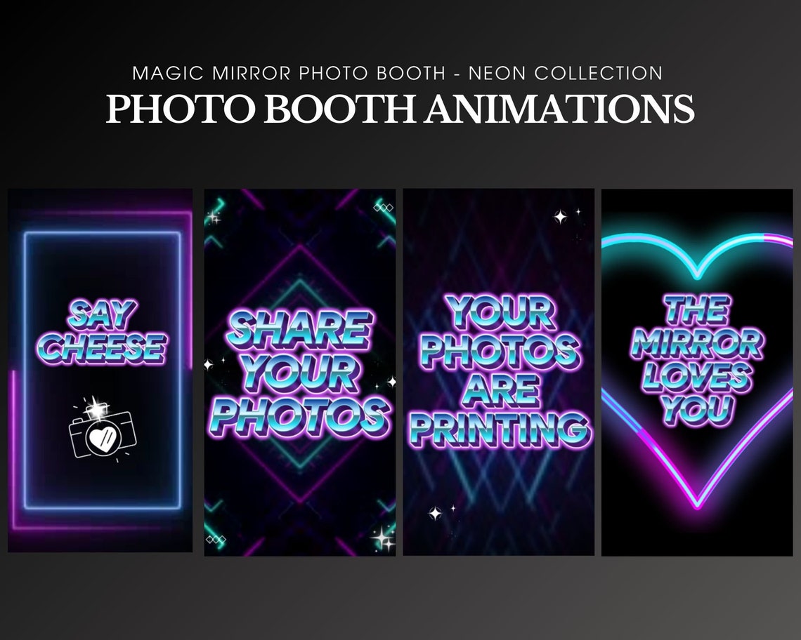 Vibrant Neon - Magic Mirror Photo Booth Animations - Set of 10 ...