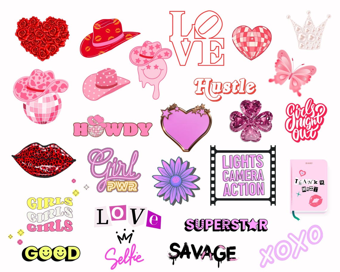 THE STICKER BUNDLE - 100 Photo Booth Stickers - 800x800 - Etsy