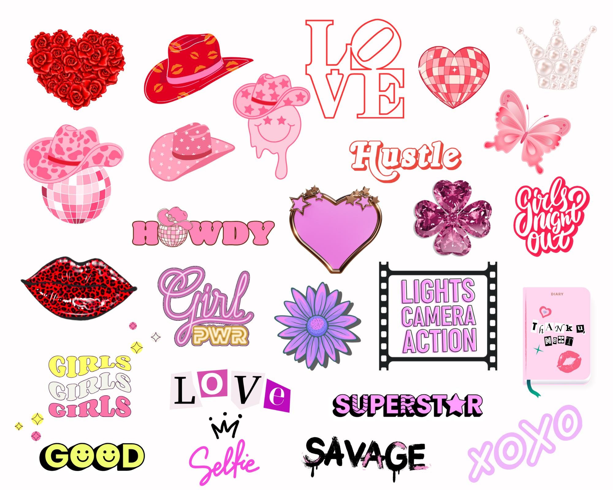 THE STICKER BUNDLE - 100 Photo Booth Stickers - 800x800 - Etsy