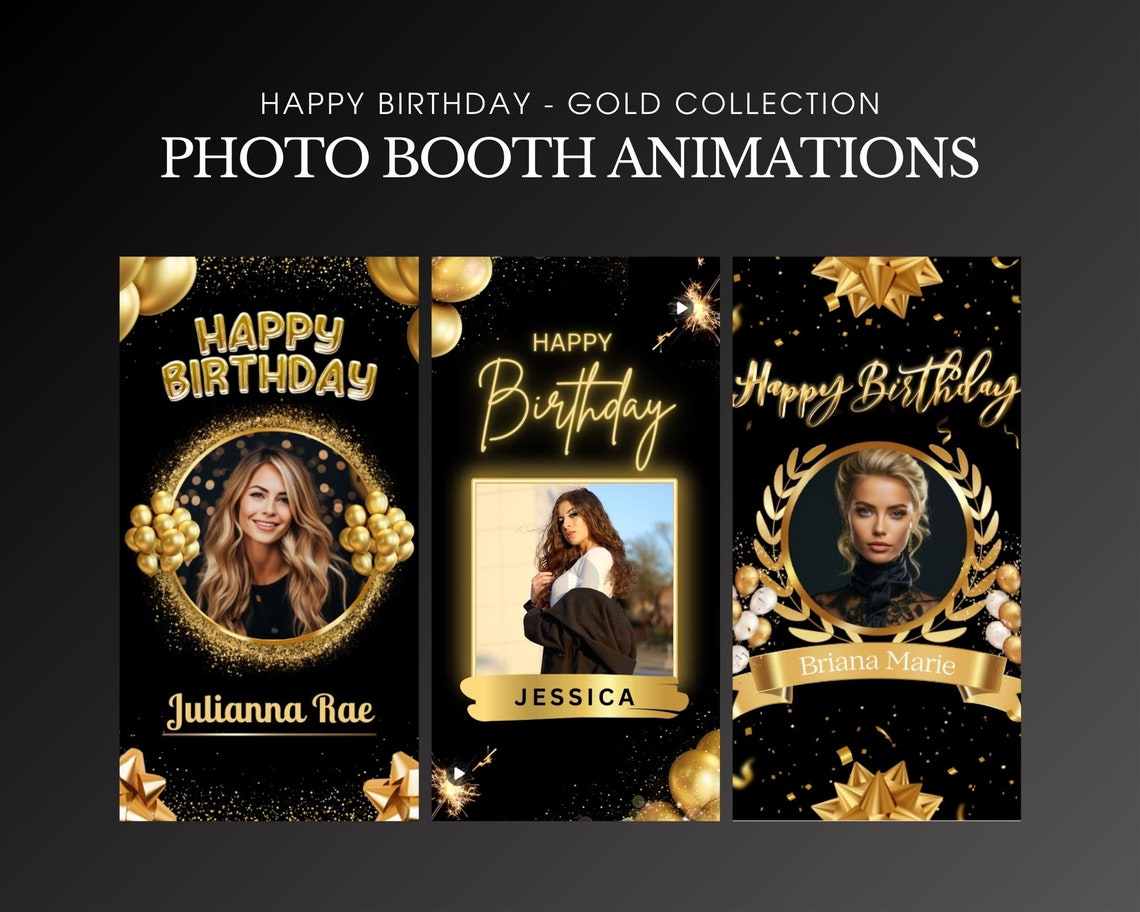 Happy Birthday Animations - Magic Mirror Photo Booth - Set of 6 ...
