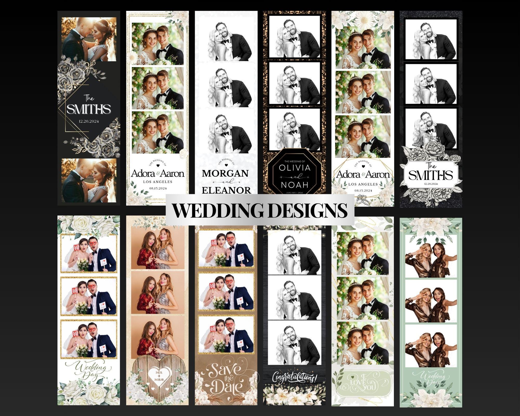 THE MEGA BUNDLE - 75+ Photo Booth Design Templates - 2x6 Prints - Etsy