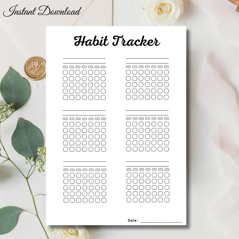 Monthly Habit Tracker, Printable Tracker, Monthly Tracker, A5 Journal ...