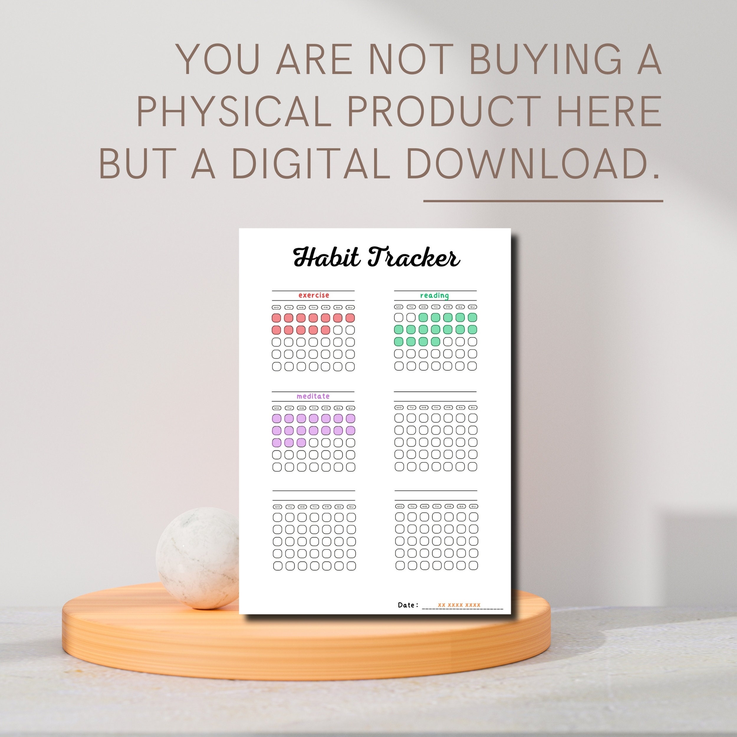 Monthly Habit Tracker, Printable Tracker, Monthly Tracker, A5 Journal ...