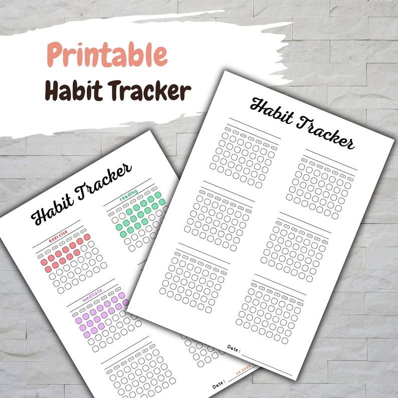 Monthly Habit Tracker, Printable Tracker, Monthly Tracker, A5 Journal ...