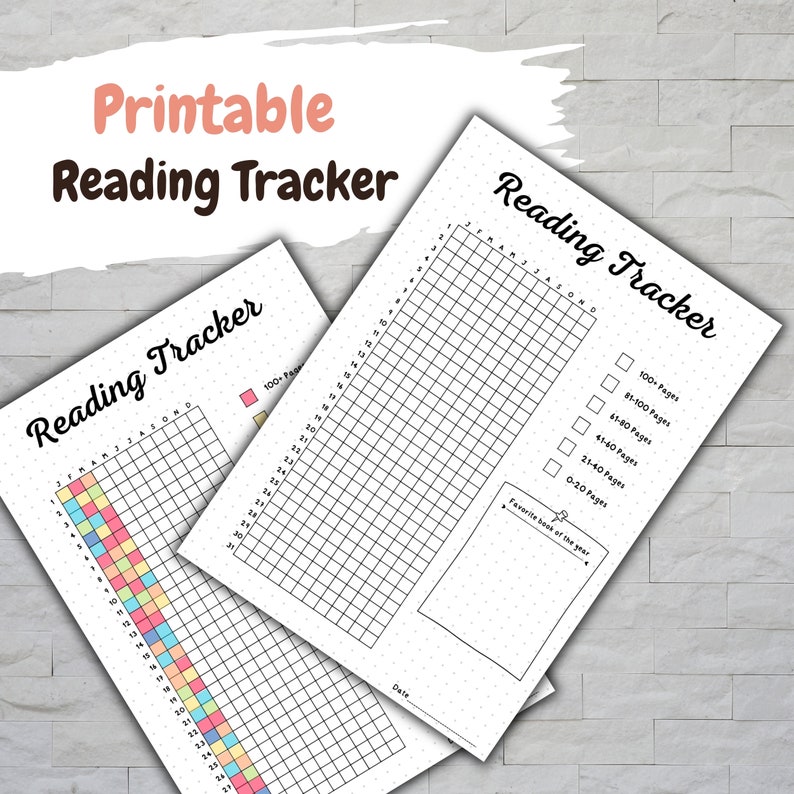 Yearly Reading Tracker Printable, Printable Tracker, A5 Journal Page ...