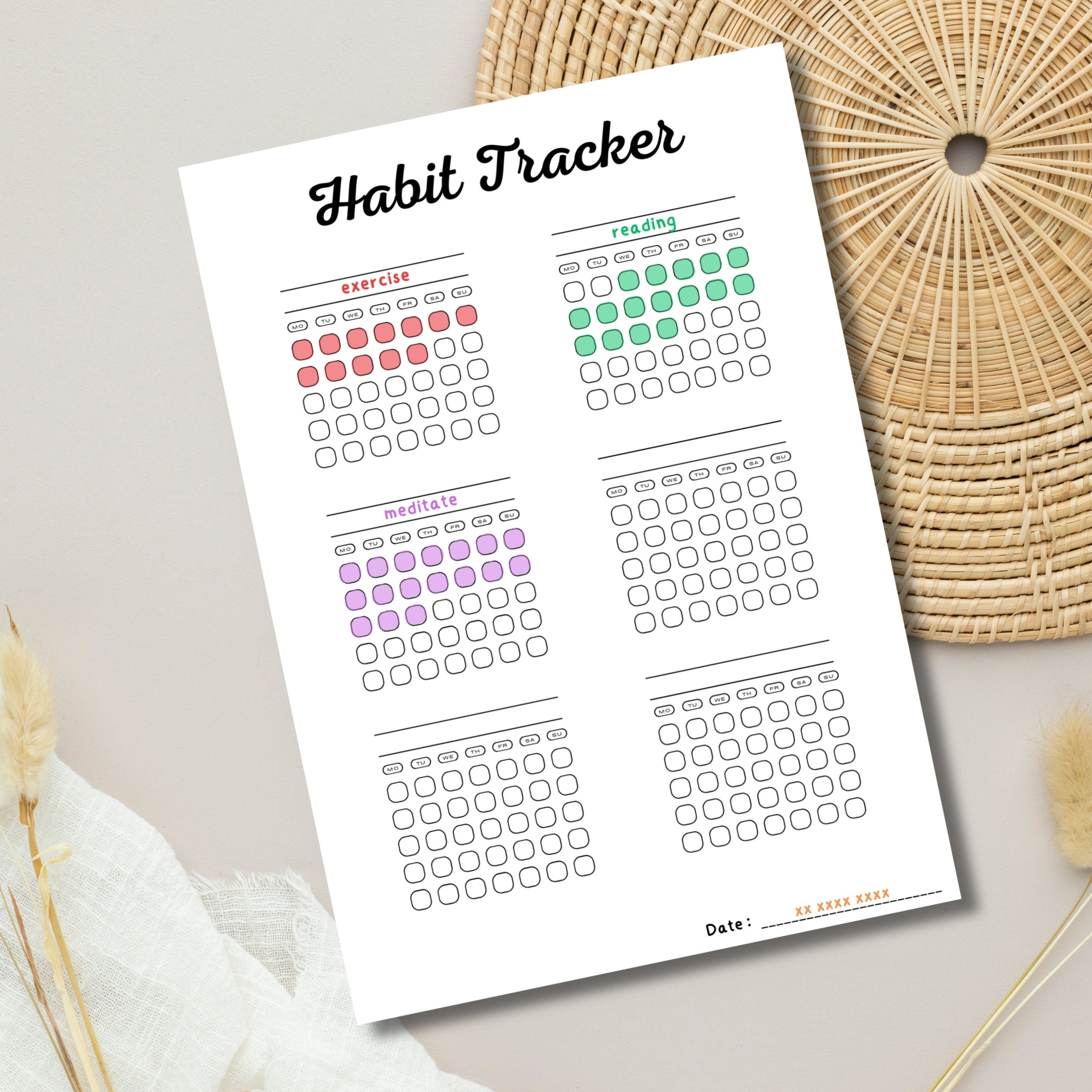 Monthly Habit Tracker, Printable Tracker, Monthly Tracker, A5 Journal ...